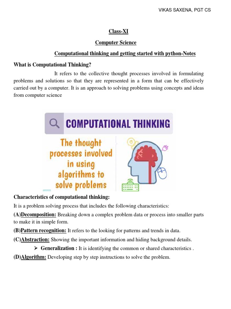 11computer Science-Computational Thinking & Getting Started With Python ...