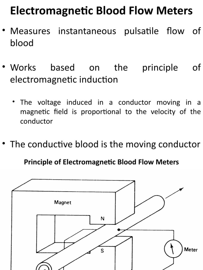 Electromagnetic Blood Flow Meter Principles | PDF | Electromagnetic ...