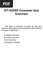 Consumer Rights & DTI Programs Quiz | PDF | Poison | Economies