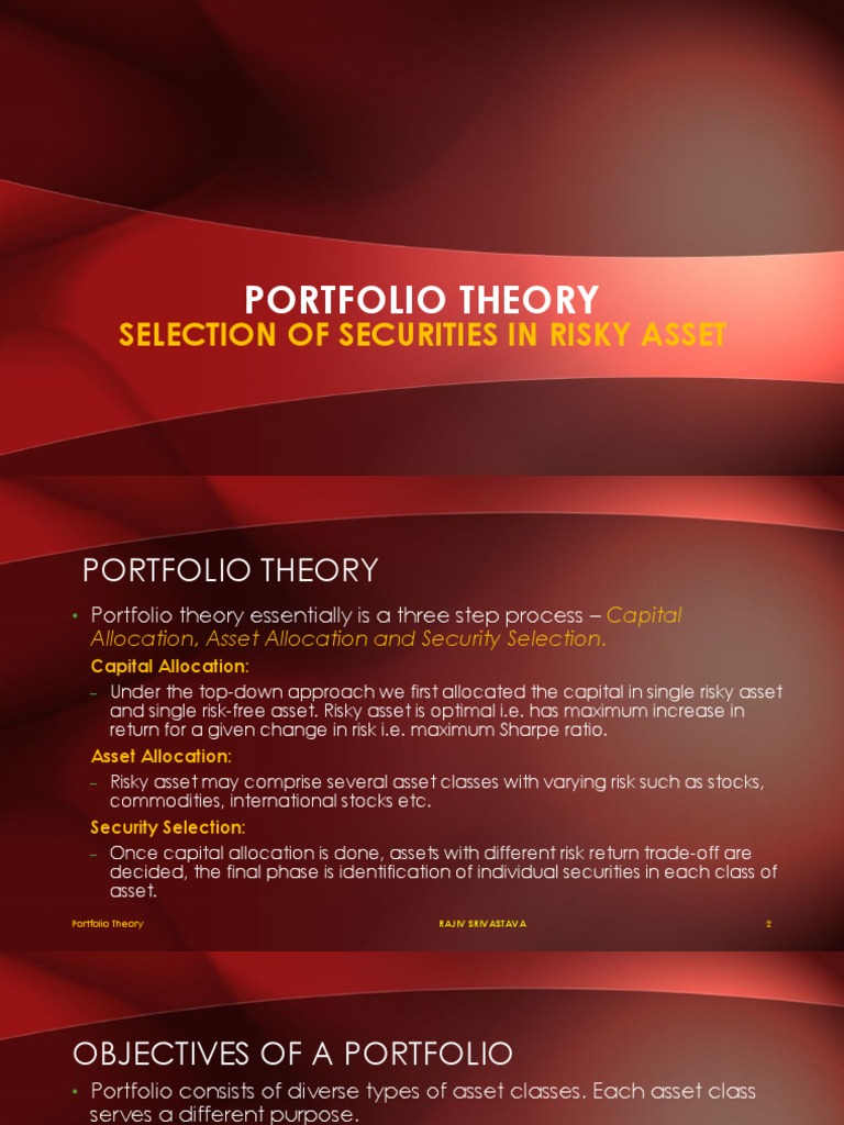 S09 Portfolio Theory | PDF | Modern Portfolio Theory | Asset Allocation