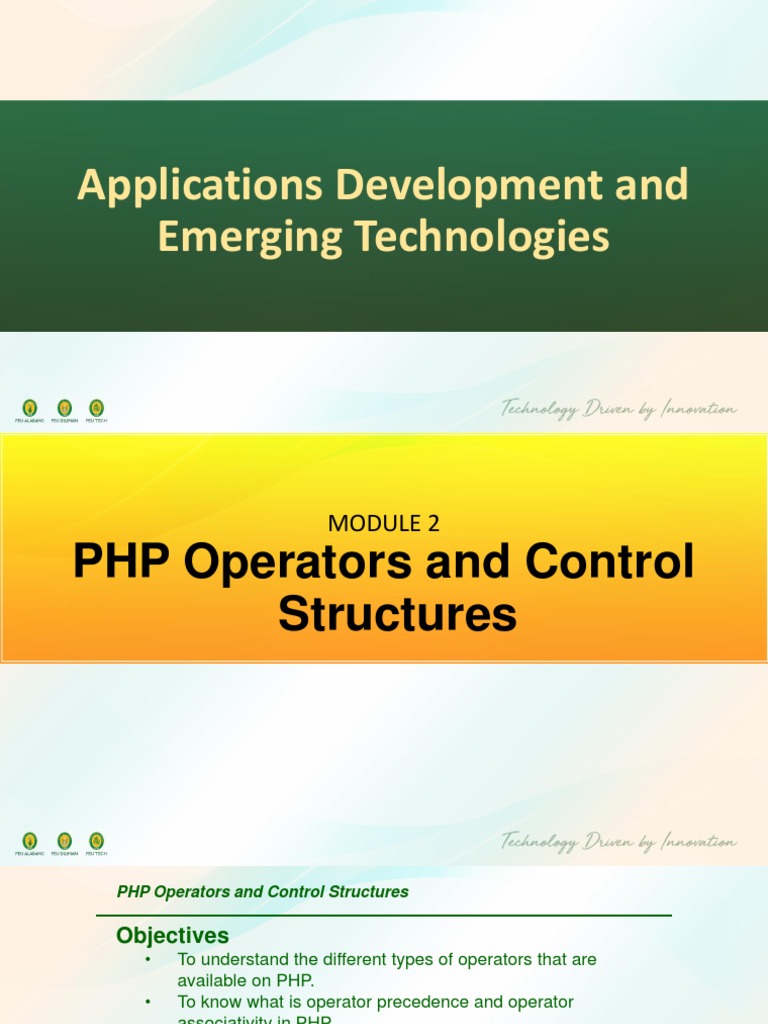 Main PDF 2 - PHP Operators and Control Structures PDF | PDF | Control ...