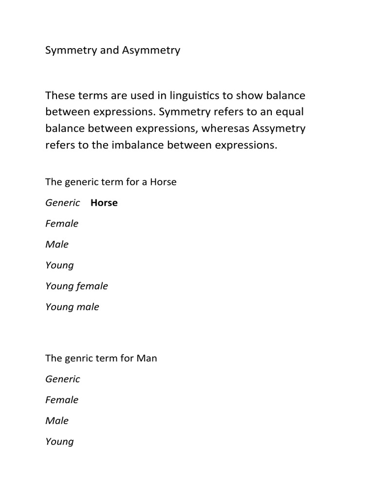 Understanding Symmetry and Asymmetry | PDF | Language Arts & Discipline