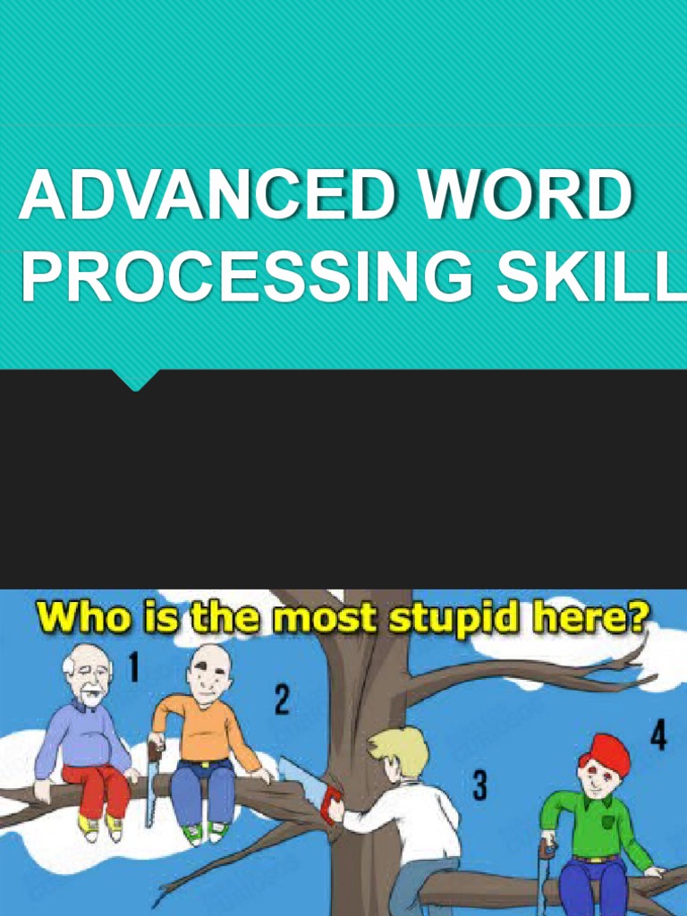 Advanced Word Processing Skill | PDF | Microsoft Word | Application ...