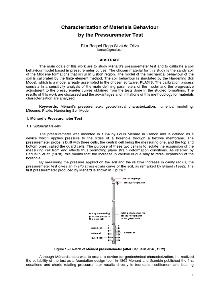 Menard Test Procedure | PDF | Young's Modulus | Materials