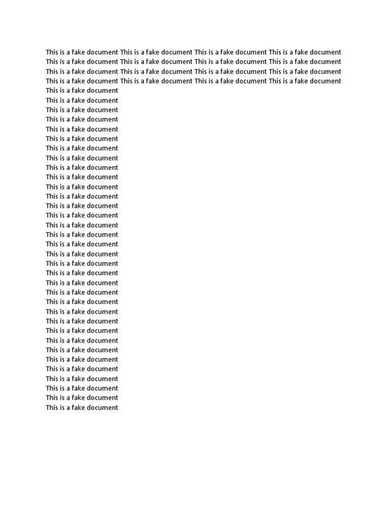 Fake Document | PDF