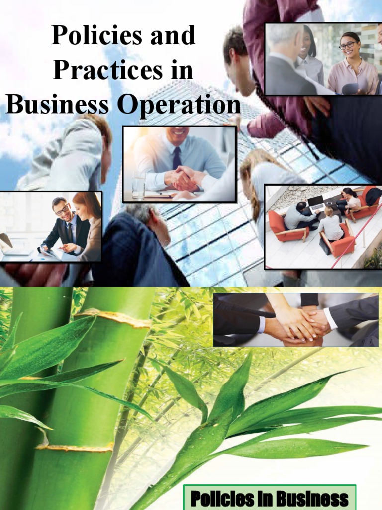 Business Operations Policies Overview | PDF | Business Ethics ...