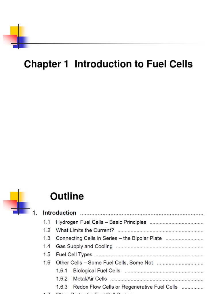 Chap 1 Introduction To Fuel Cells | PDF | Fuel Cell | Electrochemistry