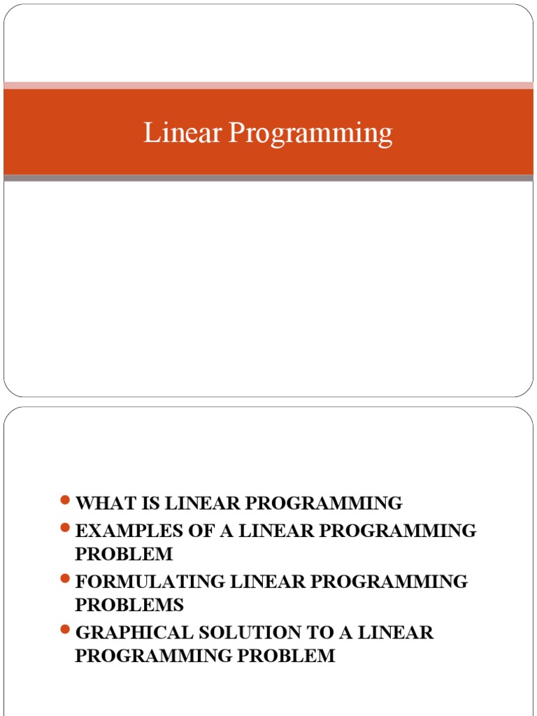Linear Programming | PDF | Linear Programming | Cigarette