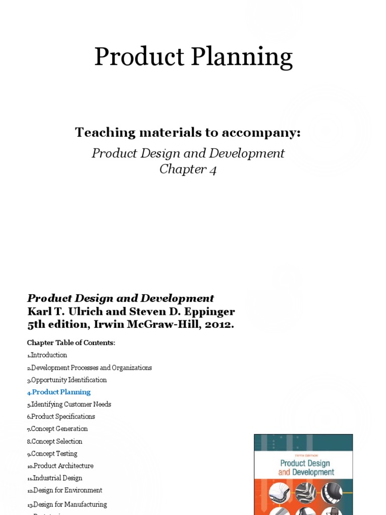 Product Planning: Teaching Materials To Accompany | Download Free PDF ...