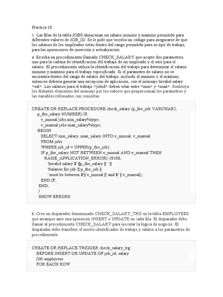 Practica Triggers | PDF | Programación de computadoras | Informática