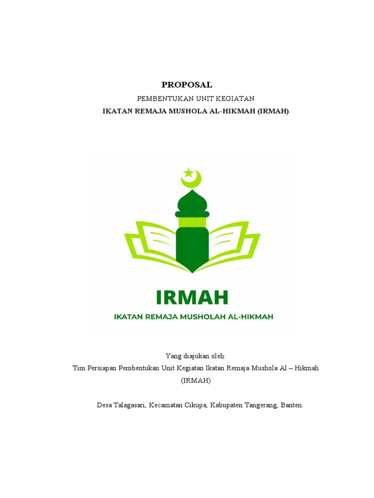 Proposal Pembentukan Remaja Masjid | PDF