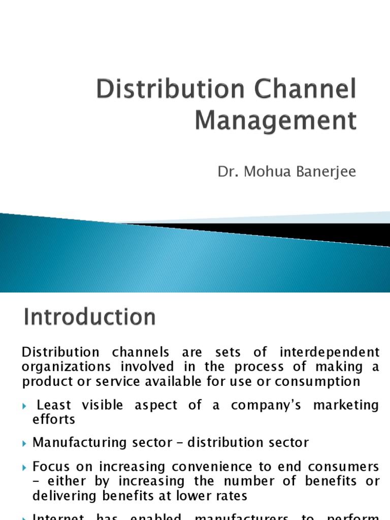 Distribution Channel Management | PDF | Economics | Economies