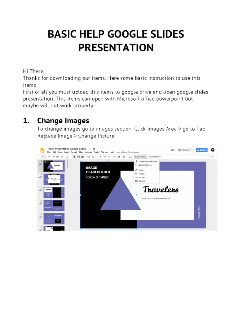 Google Slides Basic Usage Guide | PDF | Computers