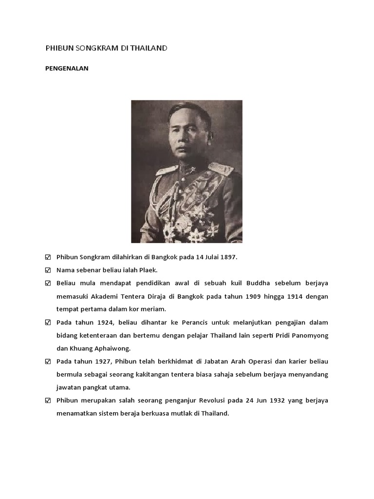 Phibun Songkram | PDF