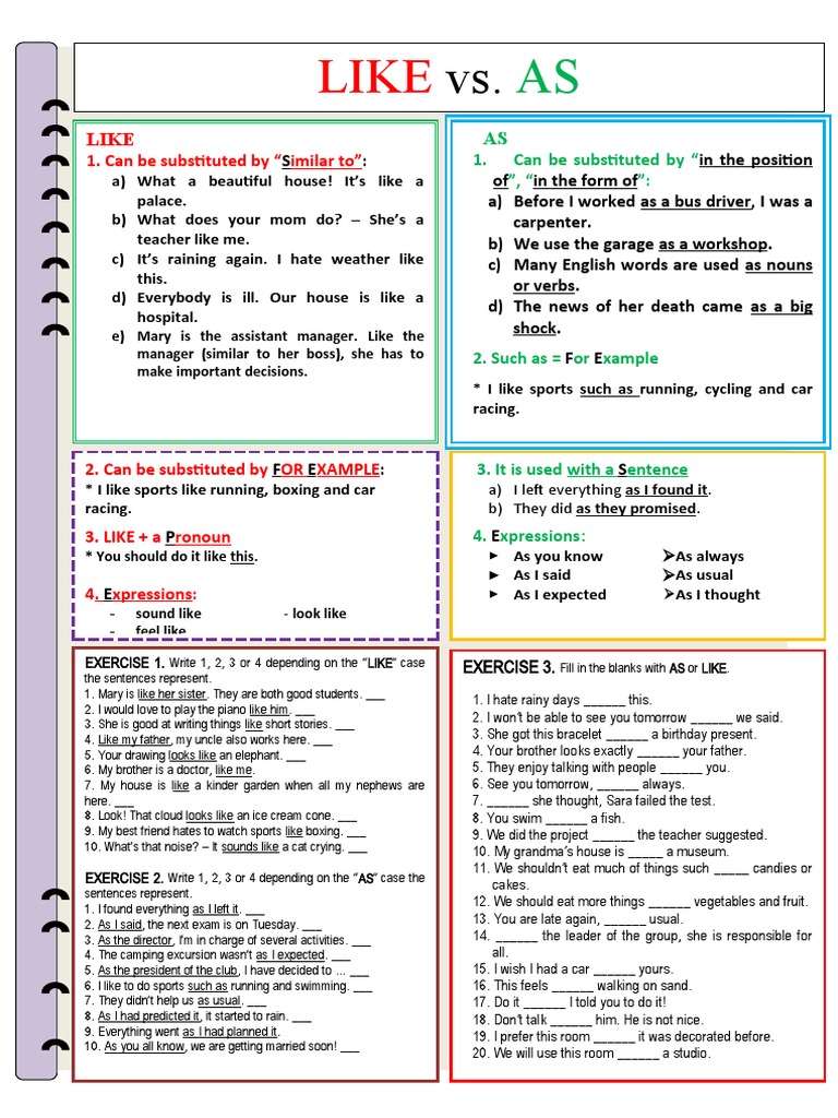 As and Like Fce | Download Free PDF | Syntax | Grammar