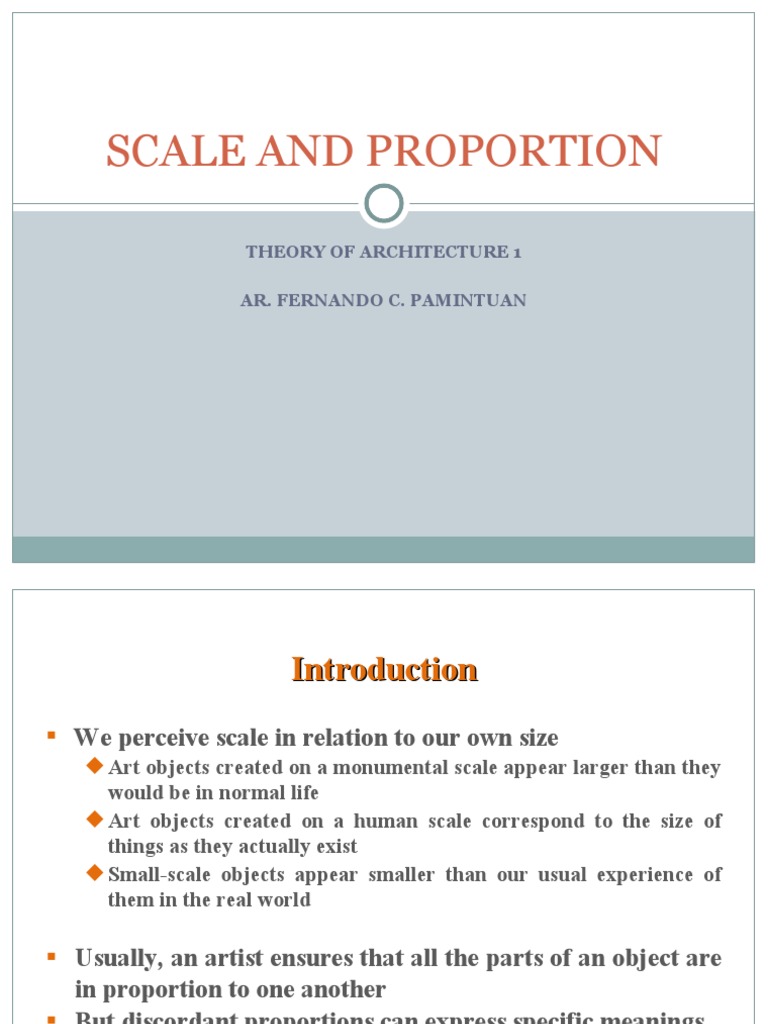 3 Dimensions - Scale and Proportion | PDF | Ratio | Geometry