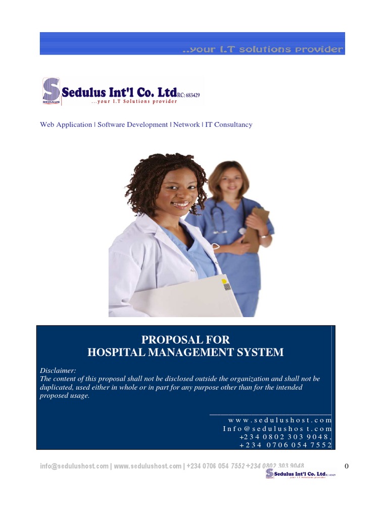 Hospital Management System Proposal-UNIVERSAL PDF | PDF | Wi Fi | Patient