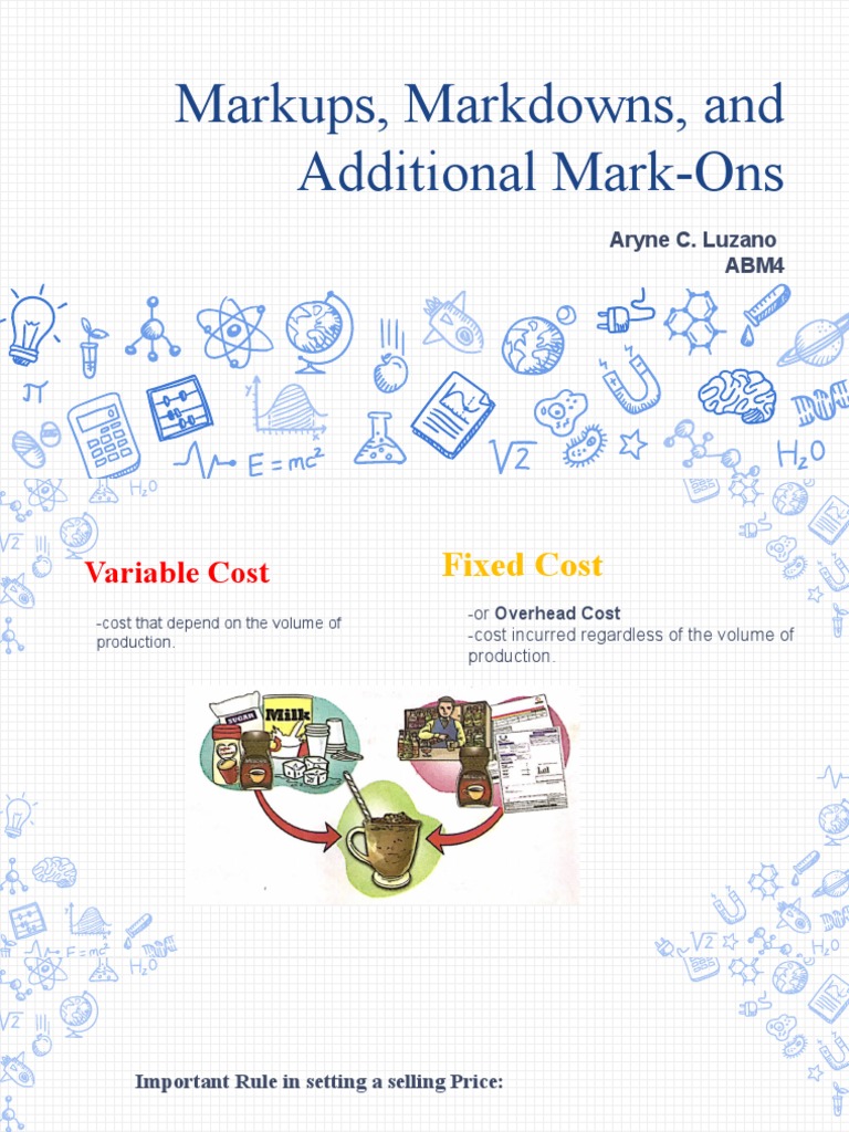 Markups, Markdowns, and Additiona Mark-Ons | PDF