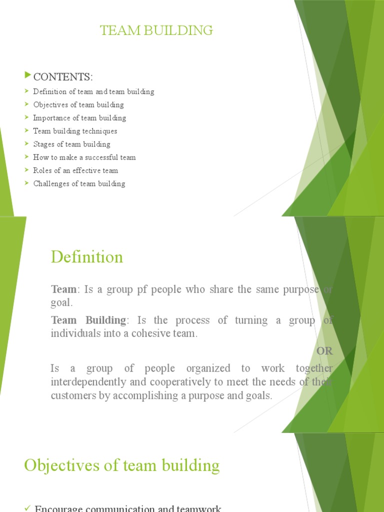 Team Building Presentation | PDF