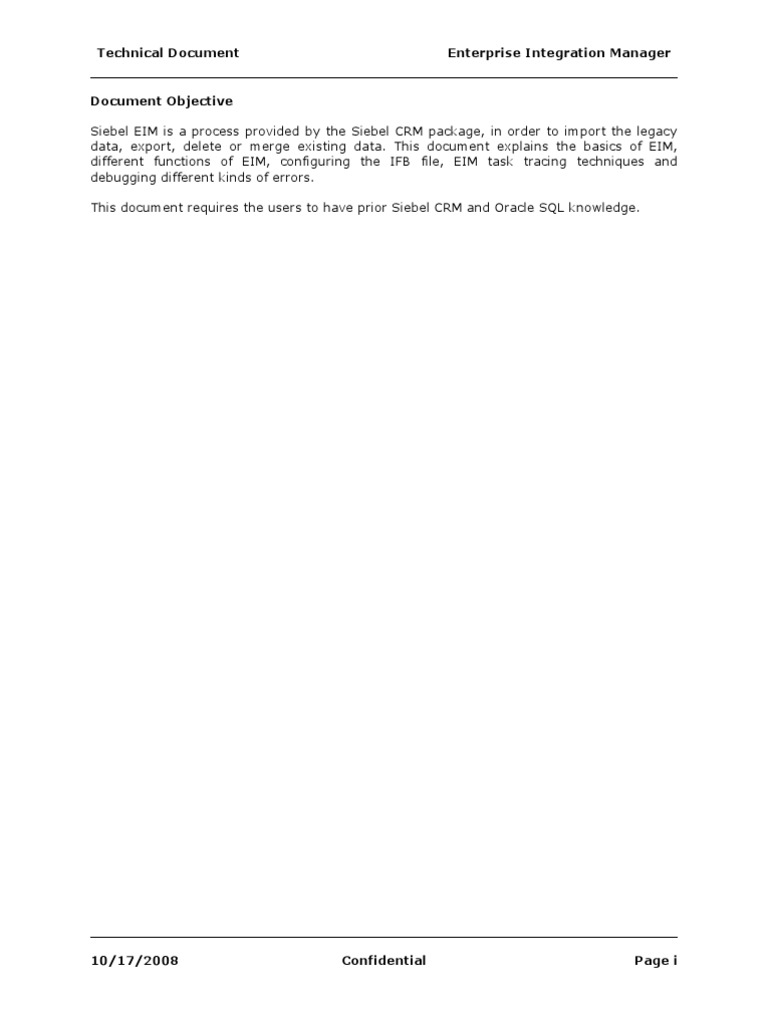 Siebel EIM Guide: Import, Export, Merge | PDF | Parameter (Computer Programming) | Databases