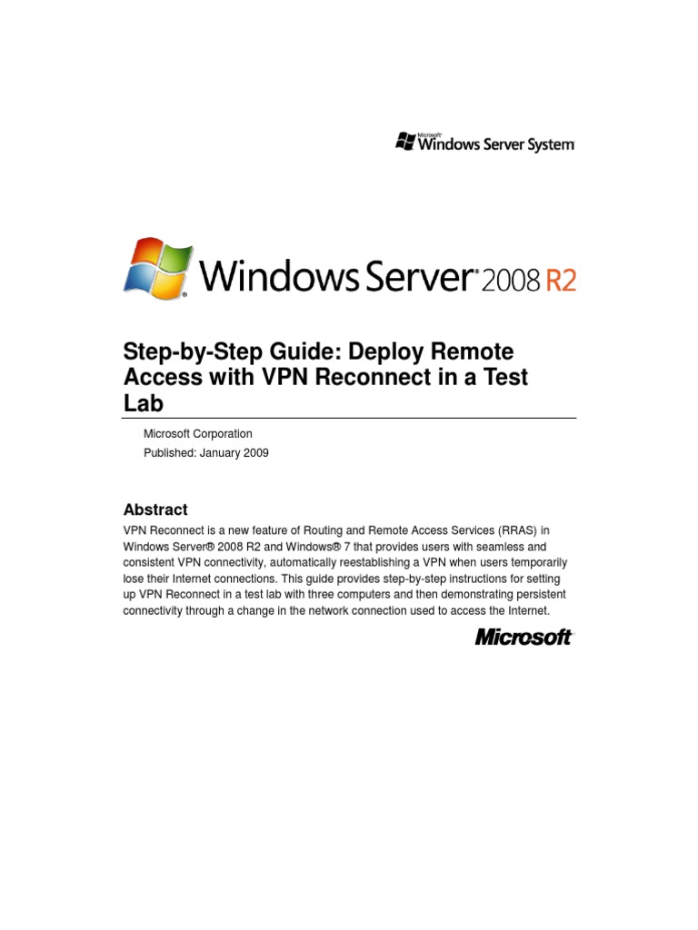 Step-by-Step Deploy Remote Access With VPN Reconnect | PDF | Virtual ...