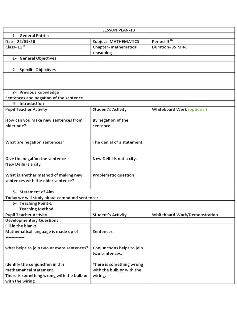 Forming and Evaluating Compound Mathematical Statements Using Logical ...