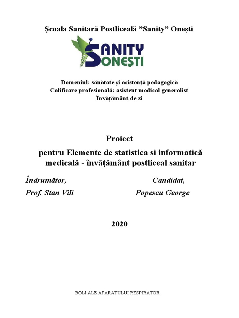 Boli Ale Sistemului Respirator | PDF