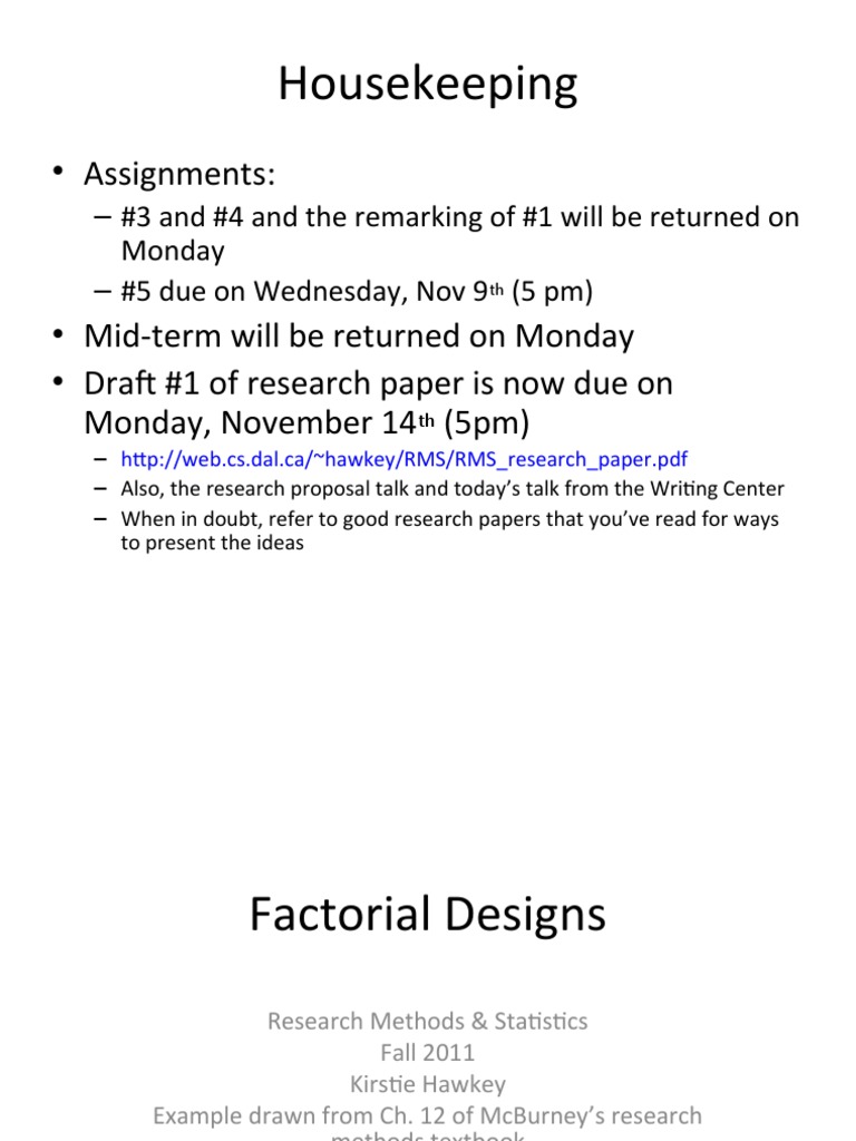 Housekeeping: - Assignments | PDF | Face | Scientific Method