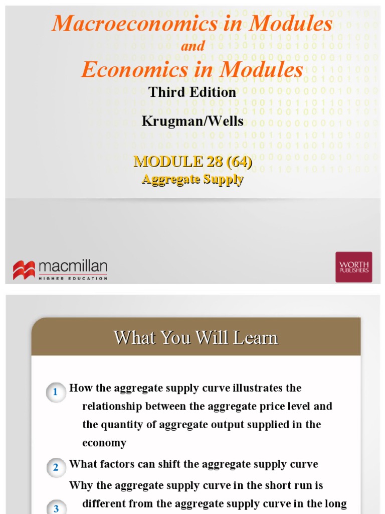 Macroeconomics in Modules Economics in Modules: Krugman/Wells Third ...