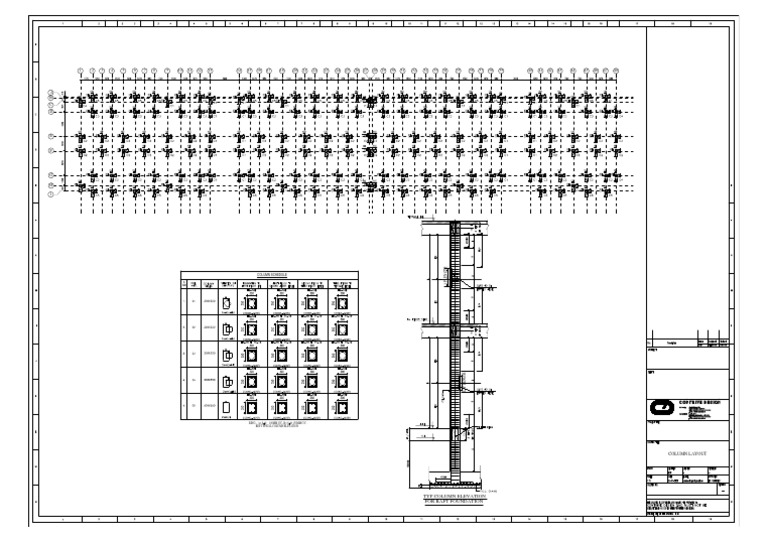 Typ - Column Elevation For Raft Foundation: Contrive Design | PDF