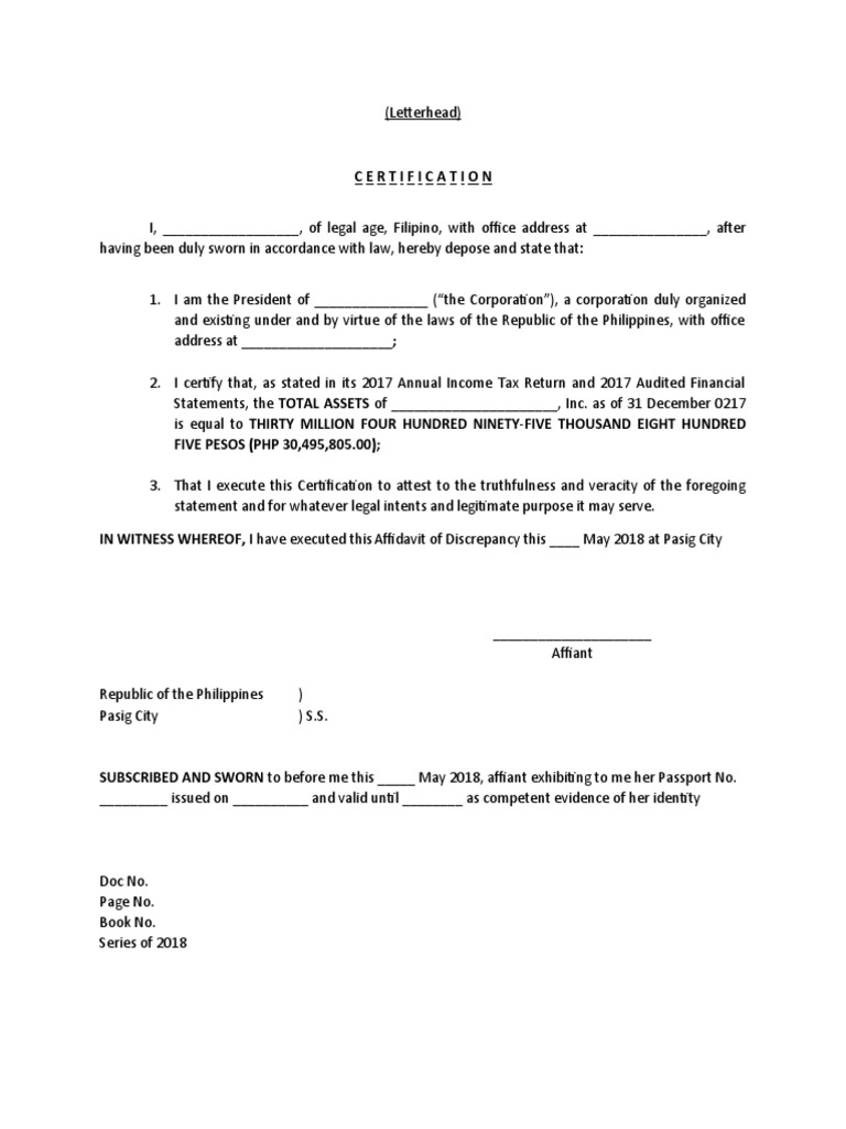 Certification Sample | PDF