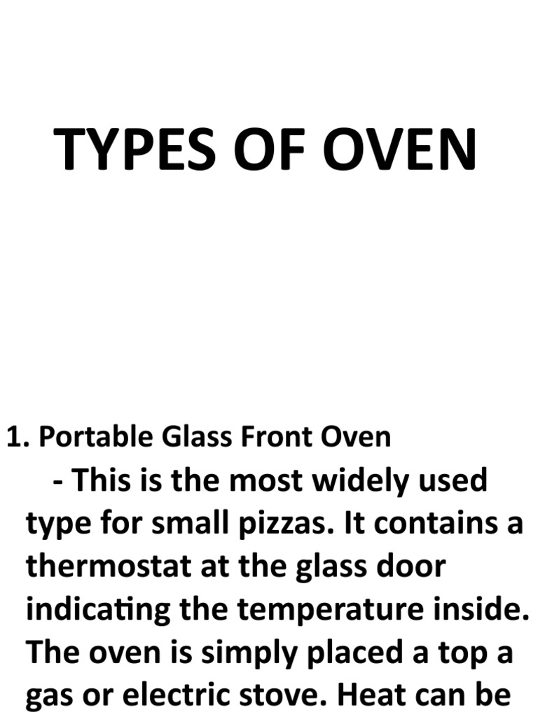 Types of Oven | PDF | Oven | Grilling