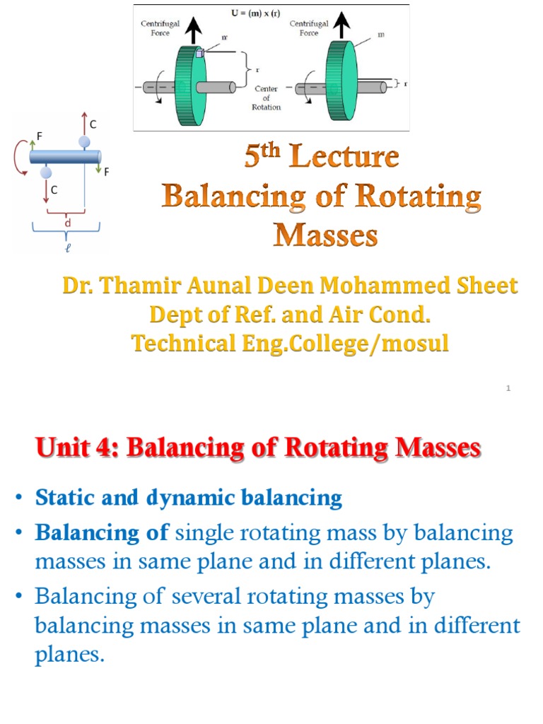 Week Slides Theory of Machine 3rd Class Dep of Ref and Air Cond | PDF | Rotation Around A Fixed ...