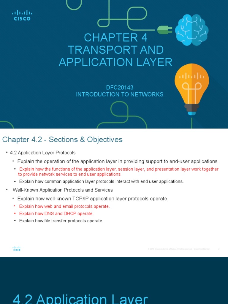 Transport and Application Layer: DFC20143 Introduction To Networks ...