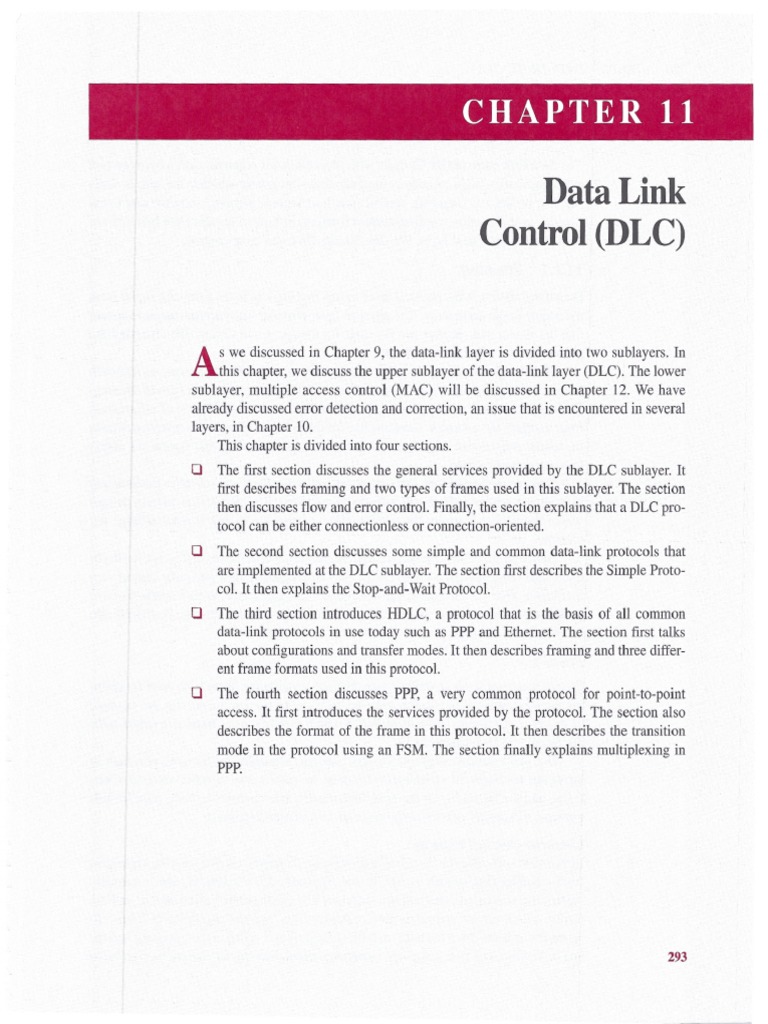 Ch11.data Link Control PDF | PDF | Transmission Control Protocol | Computer Architecture