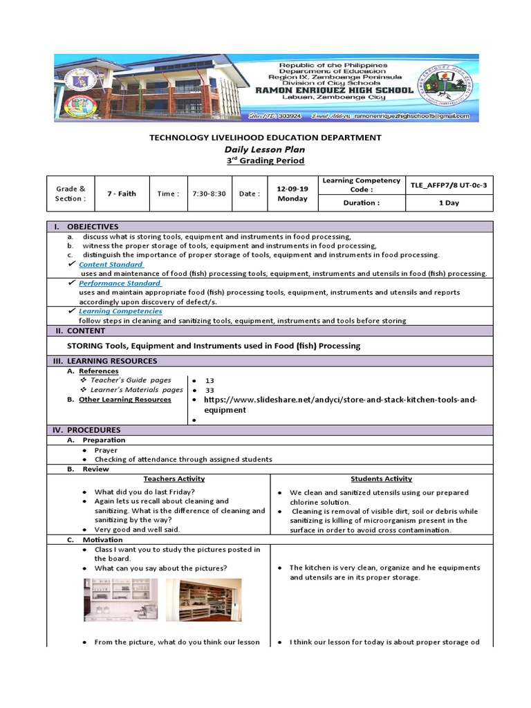 Proper Storage of Kitchen Equipment | PDF | Kitchen Utensil | Tools