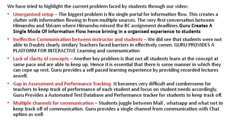Problem Statement Through Our Advert | PDF