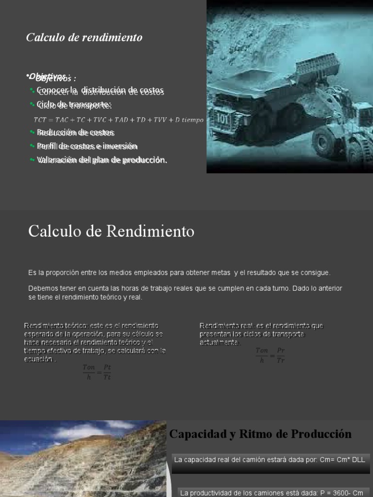 Calculo de Rendimiento | PDF