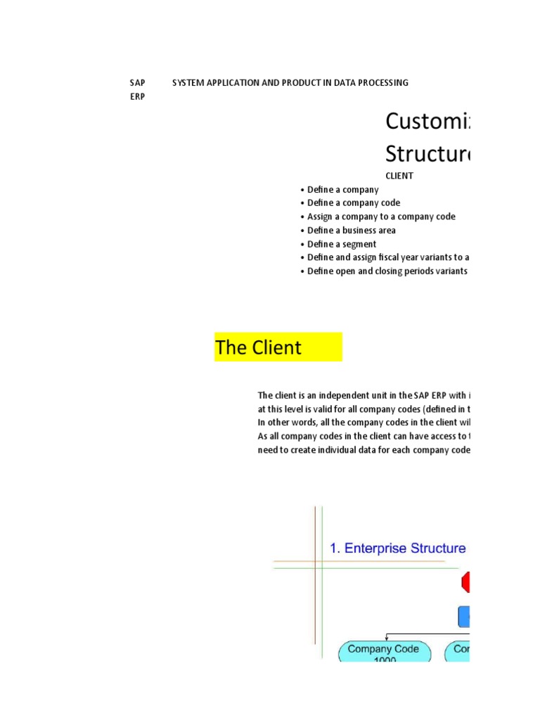 Sap Basic Organizational Structure s4 Hana Part 1 | PDF | Income ...