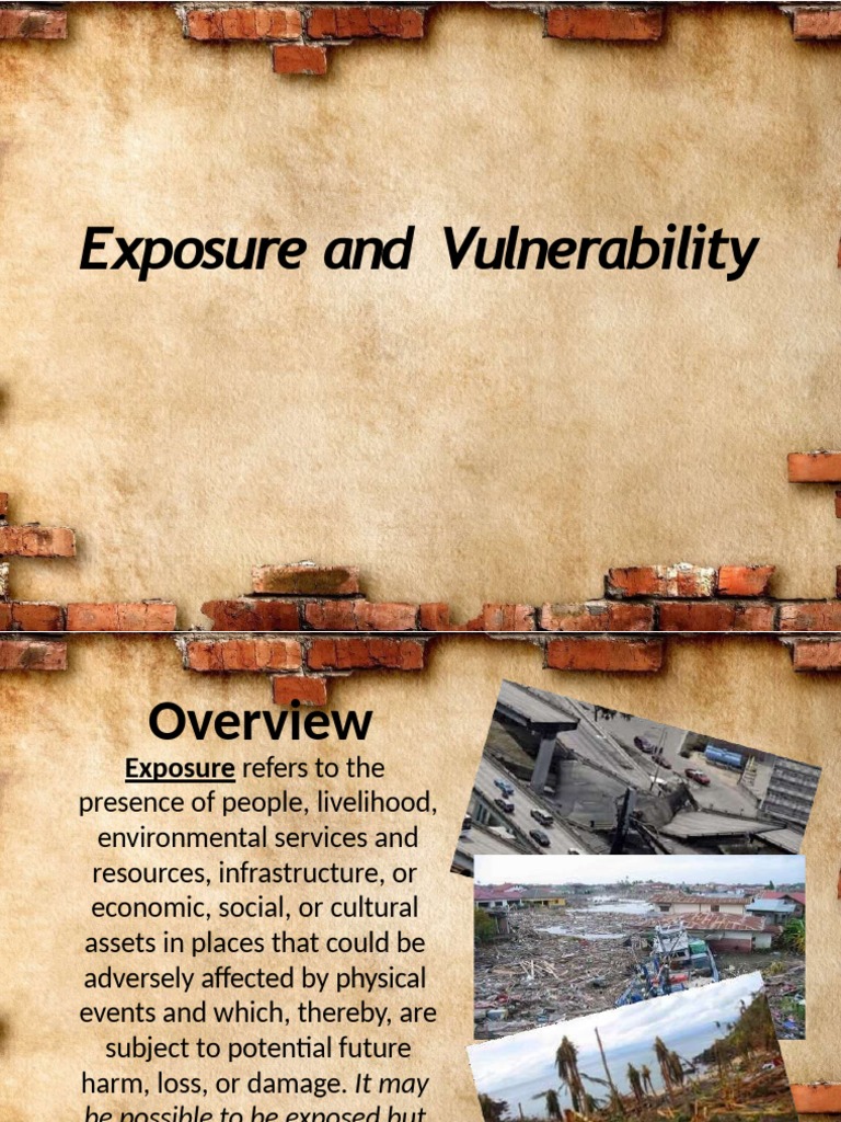 Exposure and Vulnerability | PDF | Hazards | Natural Hazards