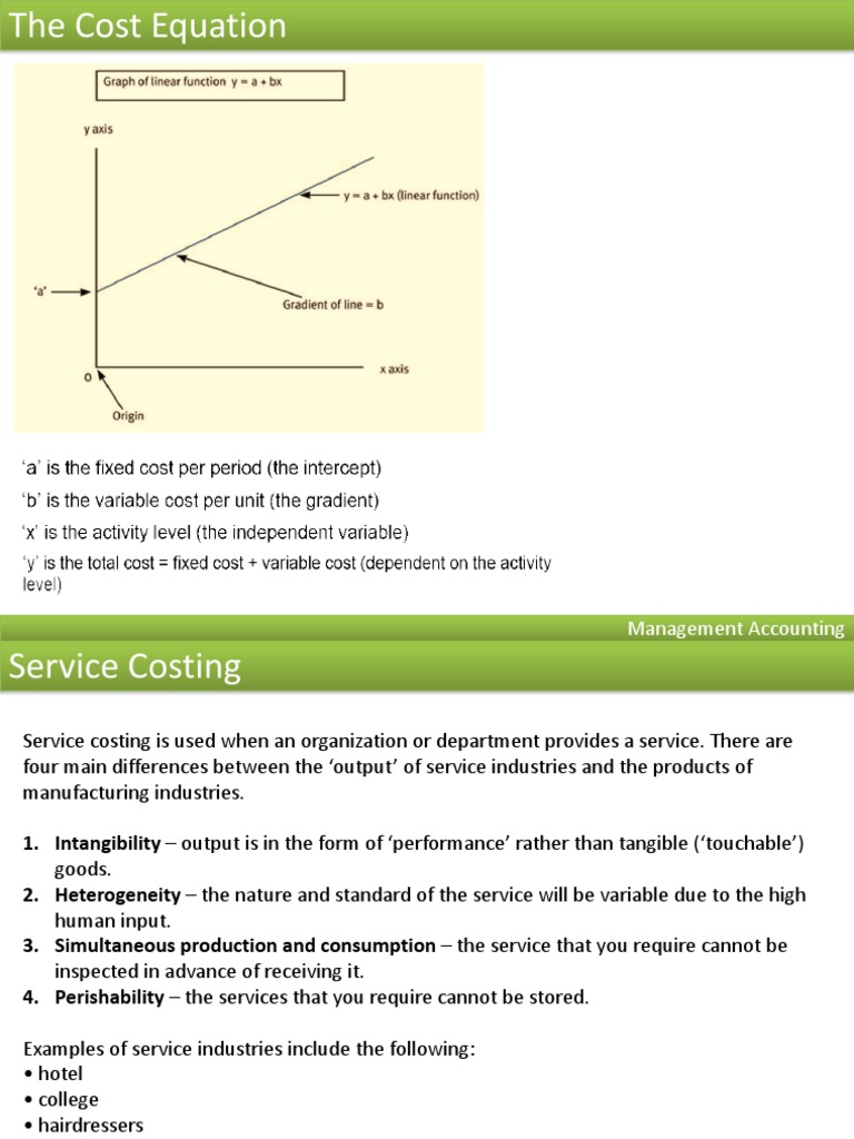 The Cost Equation of Service Costing | PDF | Inventory | Economics