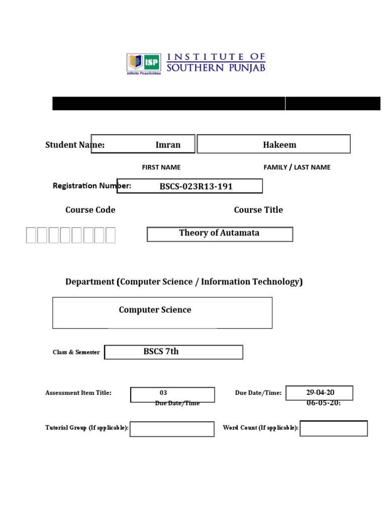 Theory of Autamata 3 | PDF | Regular Expression | Computer Science