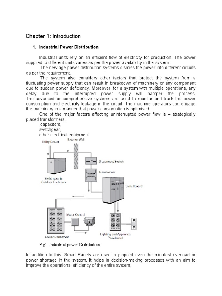 Chapter 1: Introduction: 1. Industrial Power Distribution | PDF ...