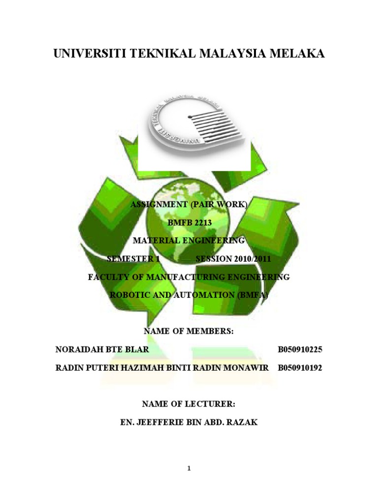 Universiti Teknikal Malaysia Melaka | PDF | Recycling | Polymers