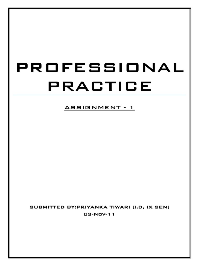 Professional Practice: Assignment - 1 | PDF | Architect | Negligence