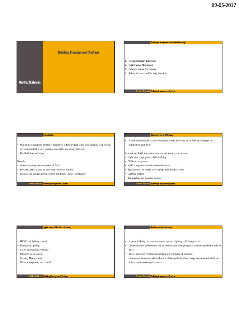 Building Management System | PDF | Efficient Energy Use | Green Building
