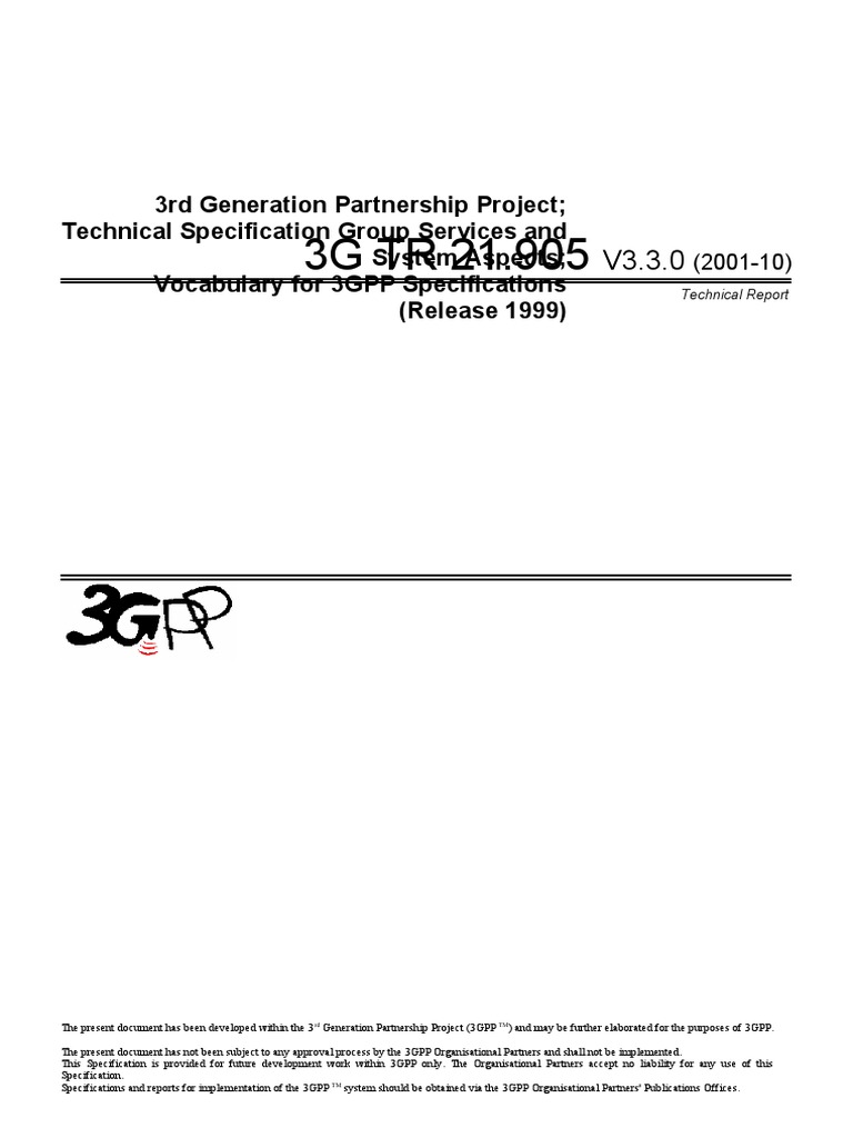 3rd Generation Partnership Project Technical Specification Group ...