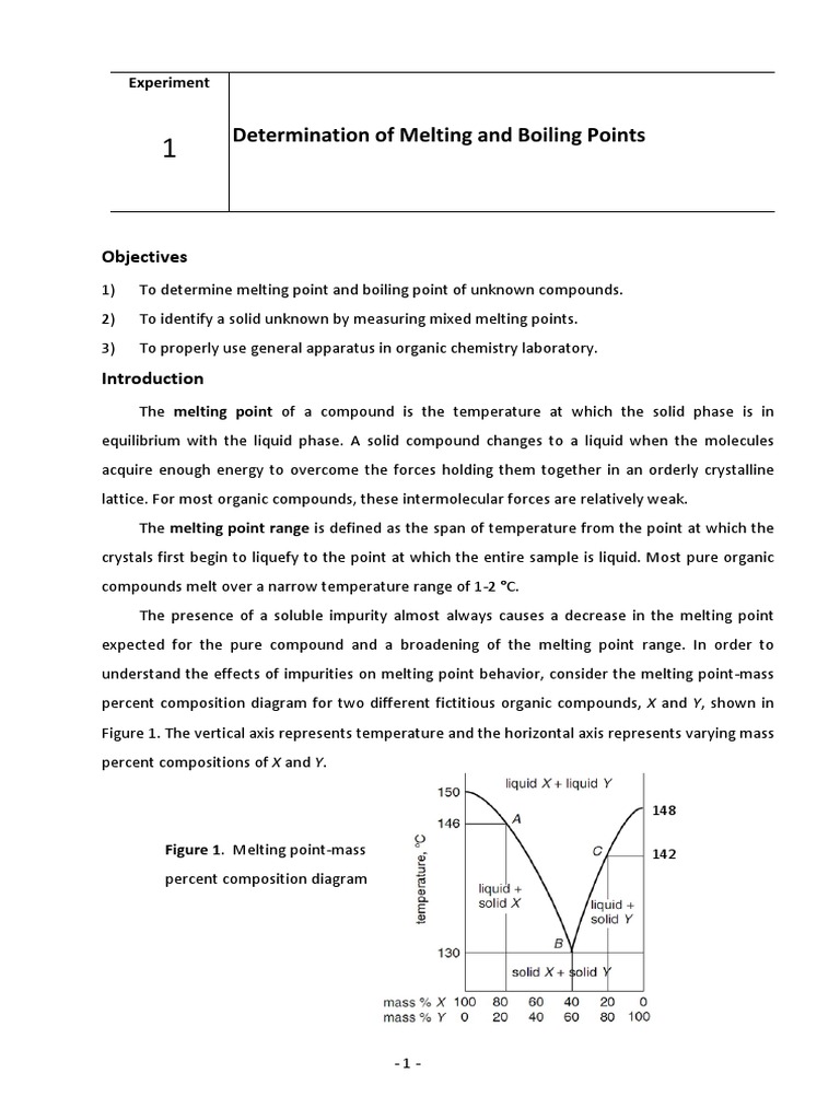 Exp 1 PDF | PDF | Melting Point | Distillation
