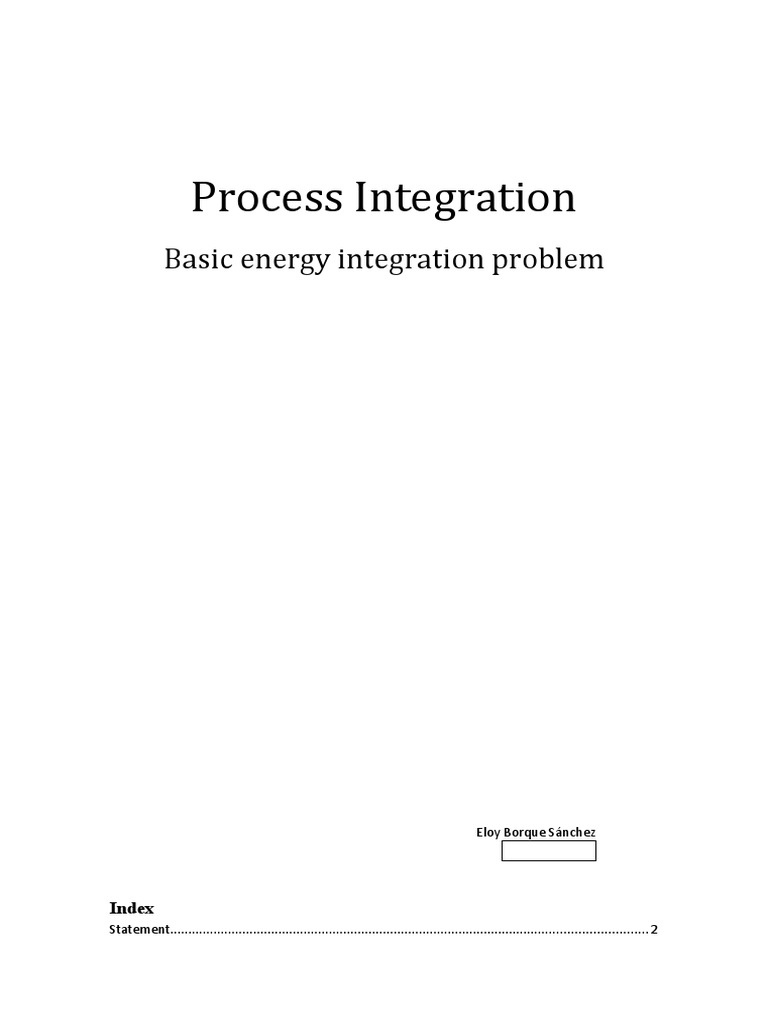 Basic Process Integration | PDF | Enthalpy | Thermodynamics