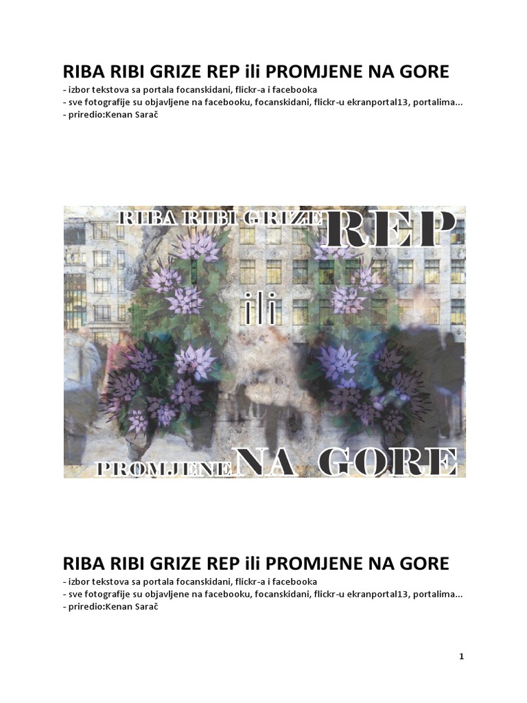RIBA RIBI GRIZE REP Ili PROMJENE NA GORE | PDF